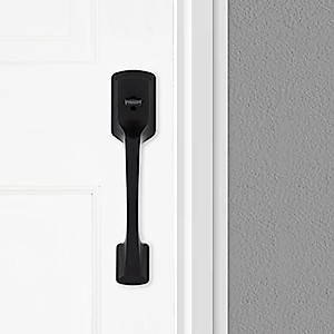 Kwikset Prague Handle Only w/Pismo Knob in Matte Black with Microban