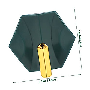 VICASKY 4pcs Duty Purse Door Sticky Bags Hexagon Free Towel Color Holder Heavy Hook Bathroom Office Adhesive Self Mixed Kitchen Hangers Bag Coat Home Hanger Shaped Punch Household