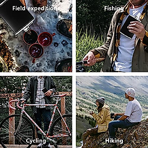 Hip Flask Gift Set, 8 oz Stainless Steel Flasks for Liquor for Men, Two Cups & Funnel, Whiskey Flasks for Men. An Unforgettable Gift for Weddings, Groomsmen Proposals Box, Best Man Gifts, and more…