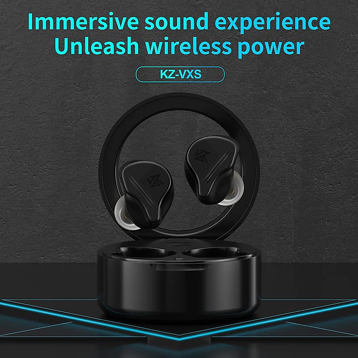Linsoul KZ VXS TWS 1DD+4BA Hybrid Bluetooth Earphones True-Wireless Headphones Game Sport Earbuds Touch Control Noise Cancelling HiFi Headset