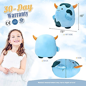 CozyWorld 15‘’ Cute Monster Stuffed Animal Plush Pillow Super Soft Sofa Cushion Stretchy Plushy Toy Decors Birthday Valentines Gifts