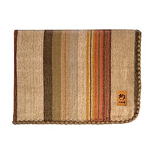 ALPAKITAS Alpaca Wool Soft Blanket | Queen Size Blanket | Cozy Throw Blanket, Lightweight, Breathable, Hypoallergenic, Premium Handmade | 87 x 64 inches (Brown)