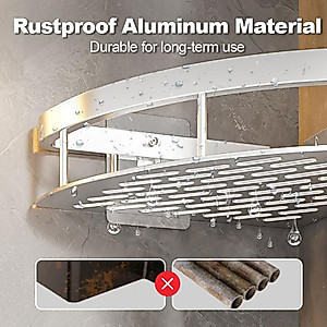 Kysren Bathroom Shower Caddy Corner: 2 Pack Shower Shelves, Sturdy Bathroom Organizers Wall Adhesive No Drilling, Shower Accessories Storage Holder