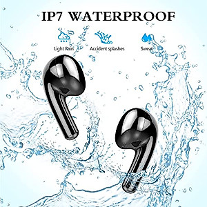 Wireless Earbud, Bluetoth 5.2 Headphones IP7 Waterproof in Ear Earphones with LED Power Display, Stereo Sound Bluetoth Earbud with Built in Mic, 8H Single Playtime and Type-C Fast Charging Case