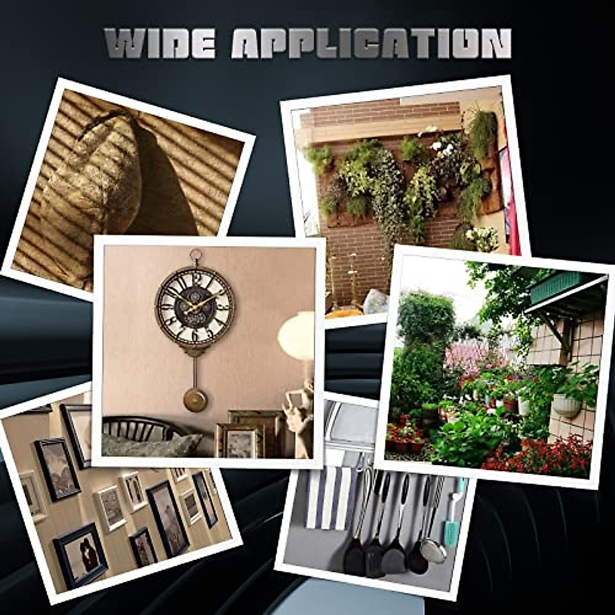 20 Pieces Stainless Steel Picture Hangers Super Hooks, Picture Drywall Hanging Hooks, PinCute Hercules Hooks Hangers Holds Up to 100 lbs, Hang Art, Clock, Shelves, Frames, or Planters (20)