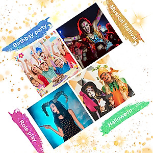 AOMIG Glitter Tattoo Kit, Kids Temporary Tattoo Set - 24 Colours Glitter, 8 Fluorescent Powder, 172 Stencils, Unique Body Nail Glitter Safe Body Make-up for Kids and Adults Birthday Party