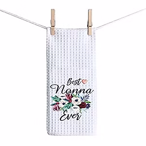 TSOTMO Best Nonna Ever Kitchen Towel Gift Grandma Gift from Grandchild Nonna Kitchen Towel (Nonna Towel)