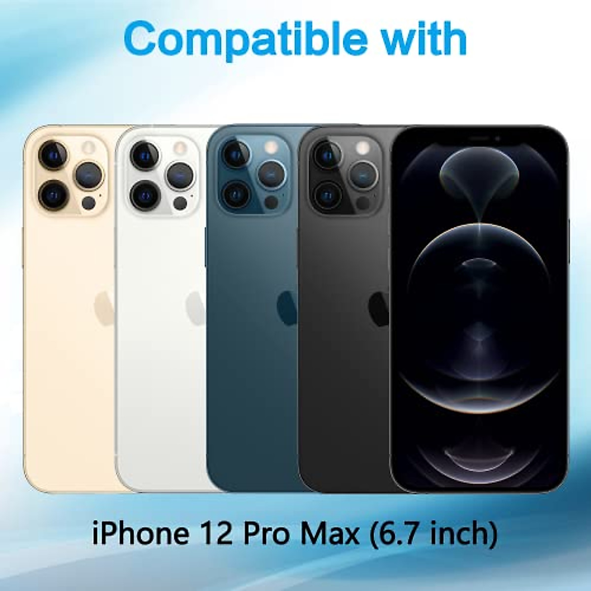 [2 Pack] Privacy Screen iPhone 12 Pro Max Full Edge Coverage Tempered Glass Screen Protector for iPhone 12 Pro Max, Anti-Spy, Shatterproof, Bubble Free, Anti-Fingerprint, Touch Sensitive, Case Friendly, Easy Installation