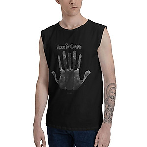 Mens American Rock Band Alice Music in Chains Tank Tops,Hawaiian Muscle Quick Dry Crewneck Sleeveless Shirts,Graphic Undershirt Vest for Men Gym Running Black XX-Large Tank Top