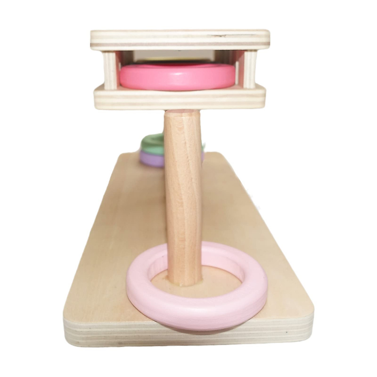 MEYOR Montessori Wooden Ring Slide Toys for Toddler Baby's Hand-Eye Coordination & Hands-on Skills