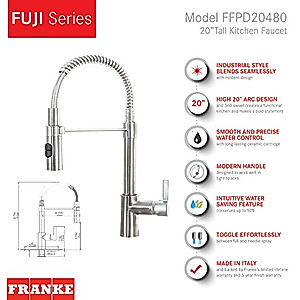 Franke FFPD20480 Faucet, Satin Nickel