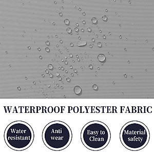 Mehoodah 14 Piece Patio Cushion Covers Replacement Waterproof Outdoor Cushion Covers Replacement Patio Furniture Cushion Covers with Zipper 25 * 25 * 3.15in(Gray (Only Cover)