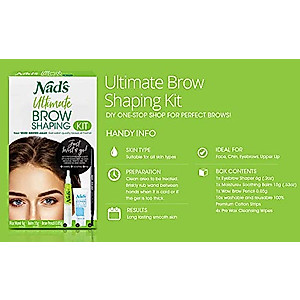 Nad's Eyebrow Shaping Kit, 18 Piece Set