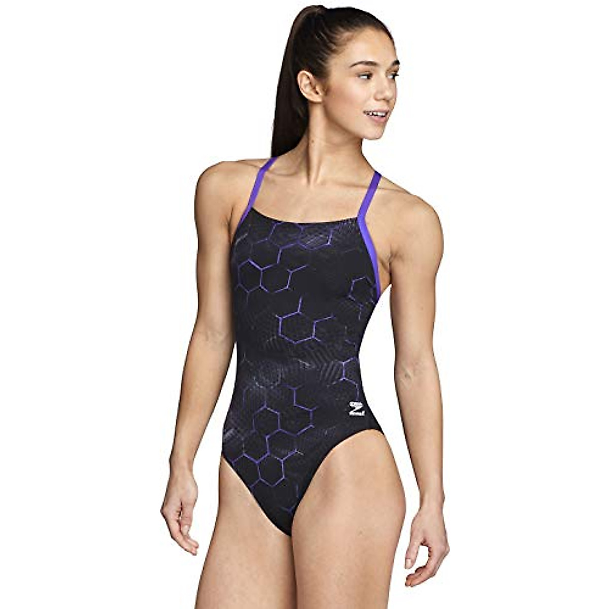 Speedo Women's Swimsuit One Piece Endurance+ Flyback Printed Adult Team Colors