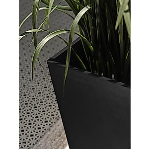 Veradek V-Resin Indoor/Outdoor Taper Planter, Set of 2 (30 inch, Black)