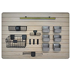 HandiWall Work Center Bundle for Slatwall Panel Tool Organization, Gray