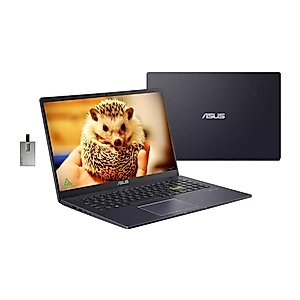 ASUS 2022 15.6" HD Laptop, Intel Pentium Silver N5030 Processor, 4GB RAM, 128GB eMMC Flash Memory, Intel HD Graphics 605, 1-Year Office 365 Personal, Black, Windows 11S, 32GB SnowBell USB Card
