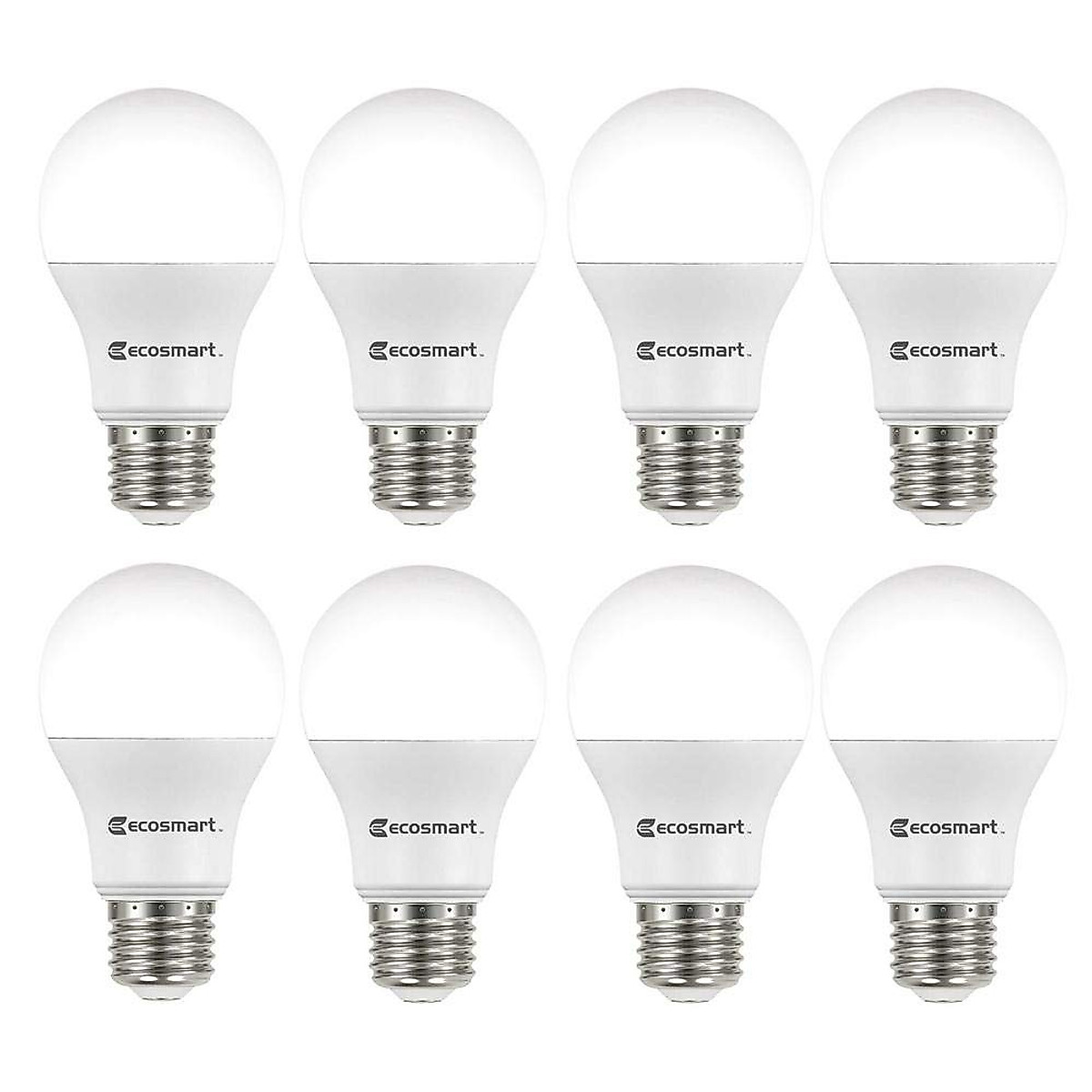 (8-Pack) EcoSmart LED Dimmable 100-Watt Daylight Light Bulb, A19, 1680-Lumen, 5000K, E26 Base