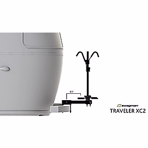 Swagman Bicycle Carrier TRAVELER XC2 RV Approved Hitch Mount Bike Rack , Black