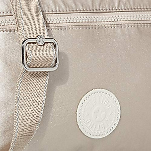 Kipling Women’s Arto Crossbody, Lightweight Everyday Purse, Casual Nylon Shoulder Bag, Metallic Glow