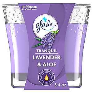 Glade Candle Jar, Air Freshener, Tranquil Lavender & Aloe, 3.4 Oz