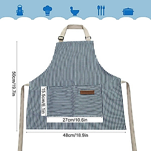 ATROPOS 2pcs Kids Aprons with Pockets, Kids Chef Aprons Boys/Girls Adjustable Kids Kitchen Apron for Cooking, Baking, Painting (2-6 Years)