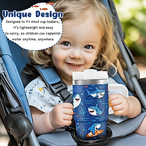 Shark Gifts for Boys, Shark Tumbler with Handle and Straw for Kids 14 oz, Gifts for Shark Lovers Kids, Cute Shark Themed Gifts for Toddlers, Insulated Stainless Steel Shark Mugs for Boys Girls