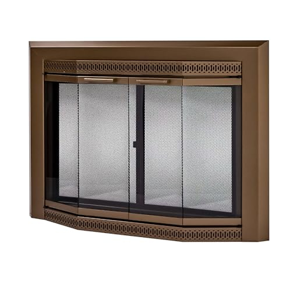 Pleasant Hearth Gavin Medium Black Fireplace Glass Door Screen