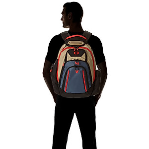 OGIO Gambit Pro Backpack, Tan/Blue/Red, 25 Liter