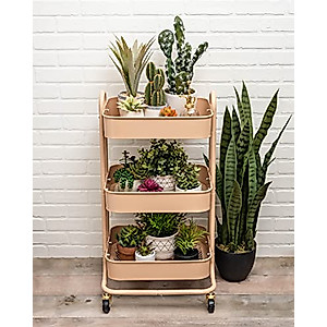Storage- We R Memory Keepers- 3 Tier Cart- Tan/Oat