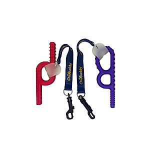 Chubuddy Navy Sublimated Chewy Holders Set of (2) - Two Sublimated tethers and Two Natural Straps
