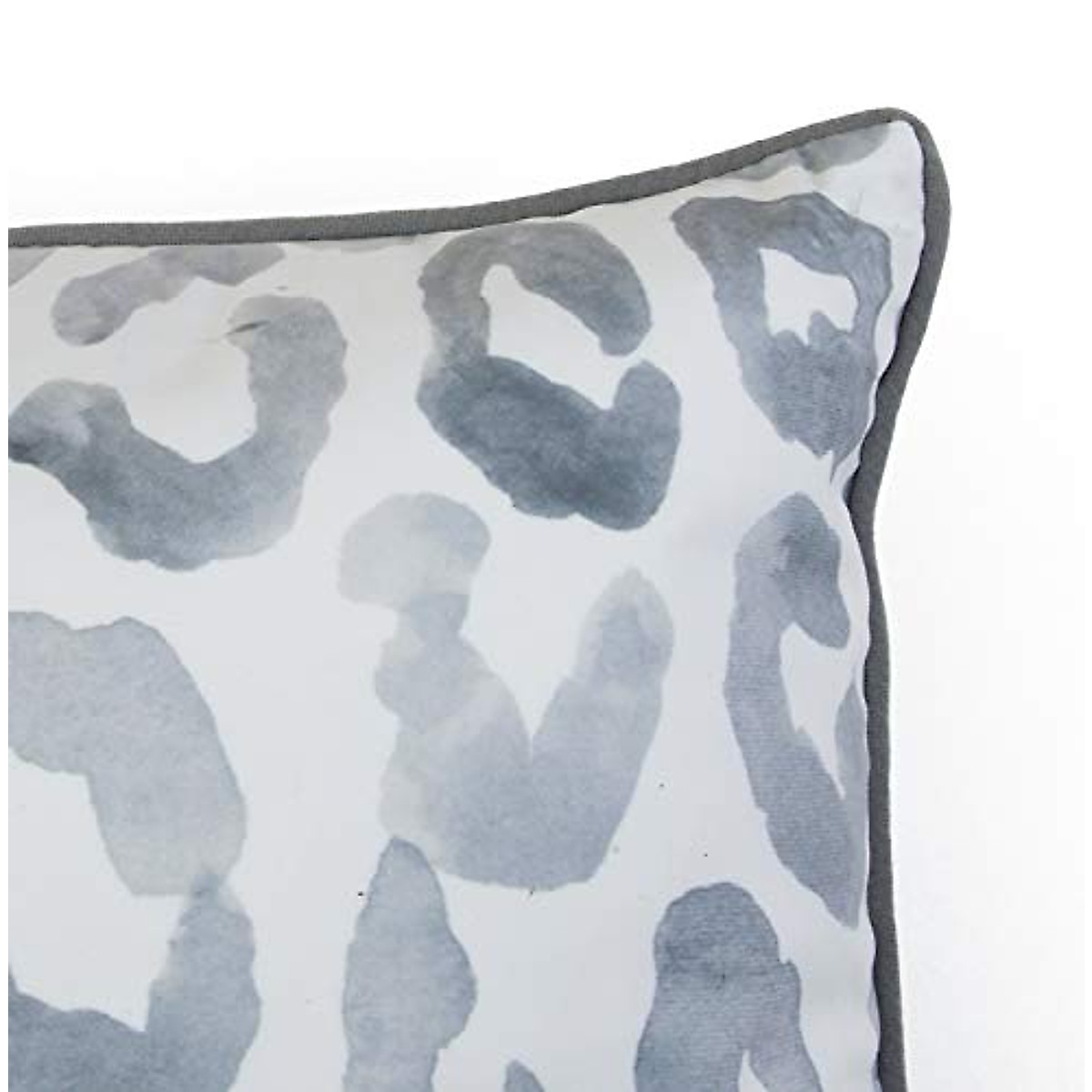 Thro by Marlo Lorenz Miron Cheetah Velvet Throw Pillow, 20" x 20", Gray