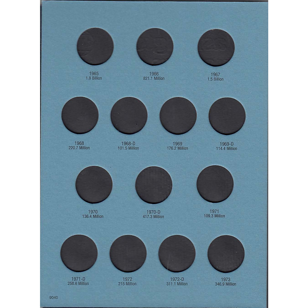 Whitman US Washington Quarter Coin Folder 1965 - 1987 #9040