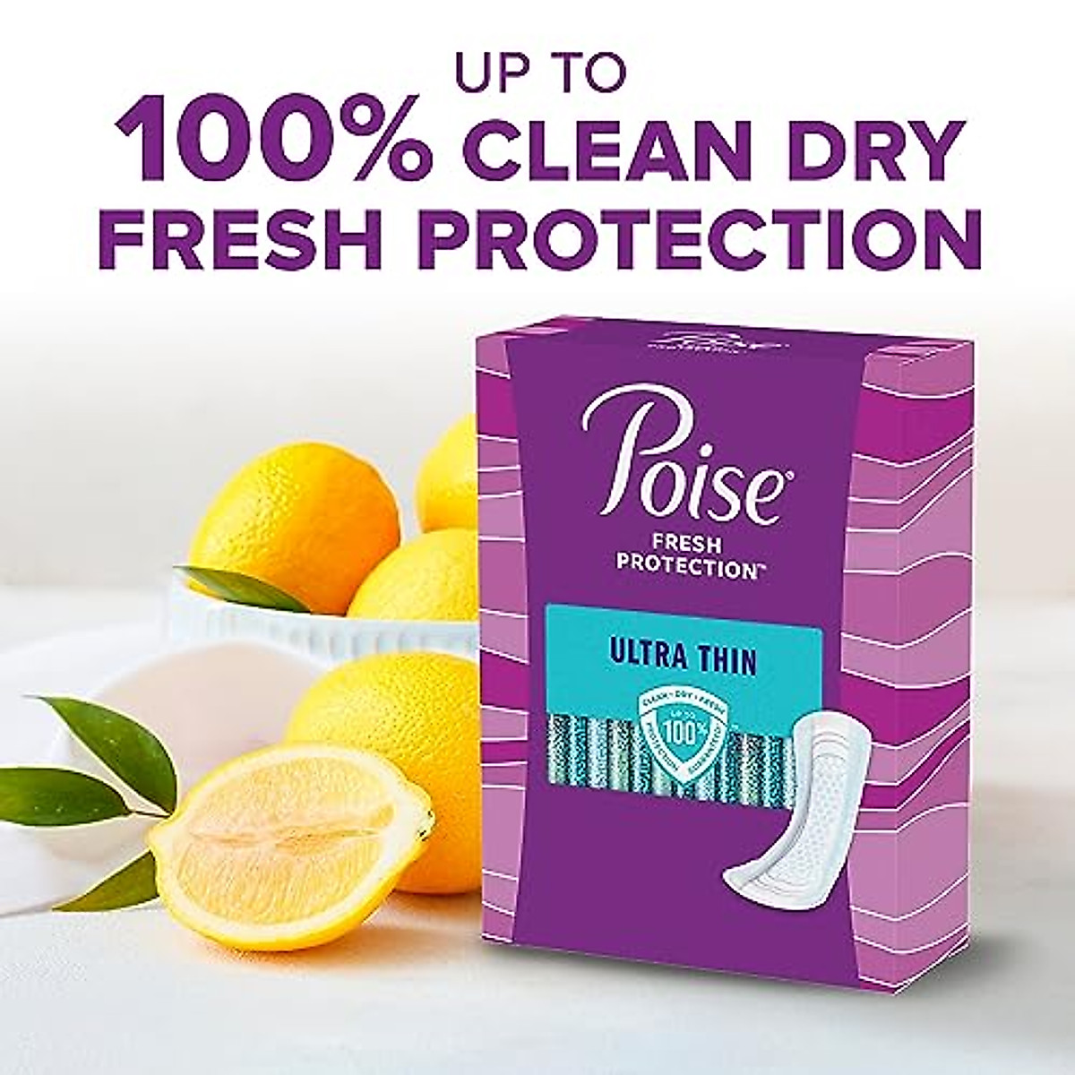 Poise Ultra Thin Incontinence Pads & Postpartum Incontinence Pads, 3 Drop Light Absorbency, Regular Length, 144 Count, Packaging May Vary