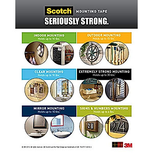 Scotch Indoor Mounting Tape, 3/4-in x 350-in, White, Holds up to 2 lbs, 1-Roll (110-Long)