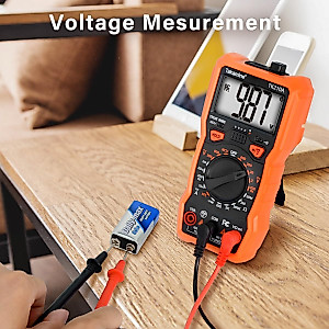 Takamine Digital Multimeter with Ohm Tester and Volt Amp Test Meter,DC AC Digital Voltmeter,NCV Function, Lighting, Bracket and Magnetic Suction Function,Measures Voltage Current Resistance Diodes