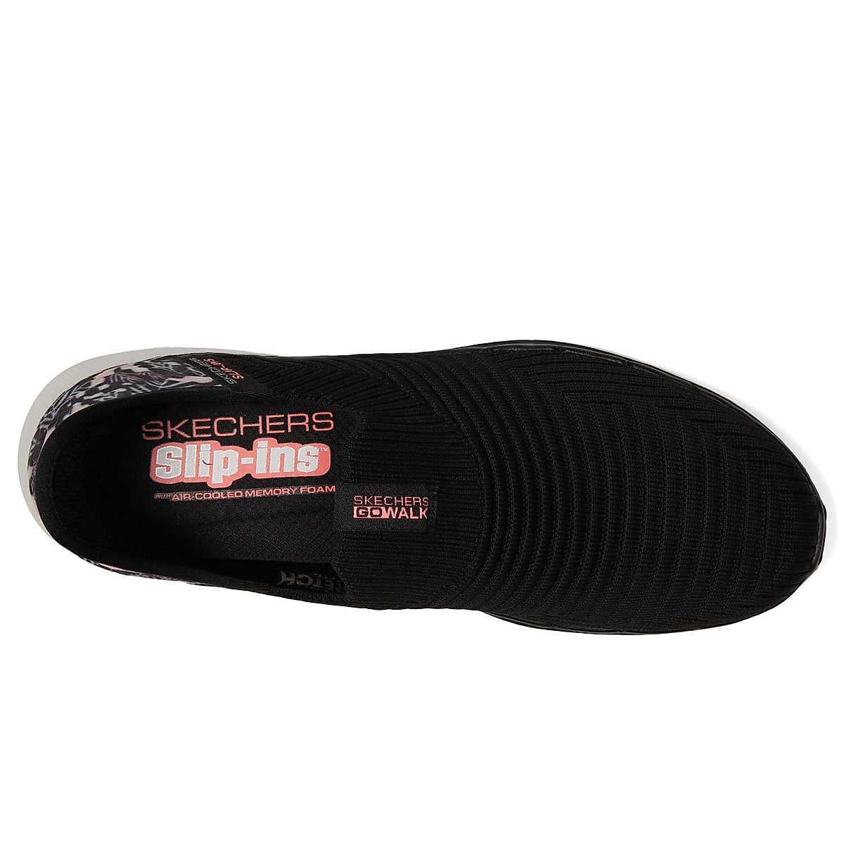Skechers Go Walk 6 Tropical Bay Hands Free Slip-Ins Black/Pink 9 B (M)