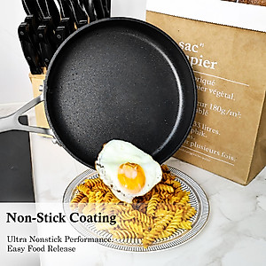 Wodillo Nonstick Frying Pan Skillet, Nonstick Omelette Pan,Induction Base, Hard-Anodized, Durable & Oven Safe to 420°F, Dishwasher Safe (10 INCH)