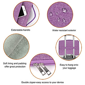 iCasso Compatible with MacBook Air 13 inch Case 2020 2019 2018 Release A2337 M1 A2179 A1932, Plastic Hard Case Shell, Sleeve Bag, Screen Protector, Keyboard Cover and Dust Plug (Gradient Purple)