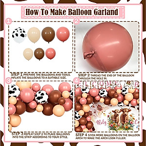 Hombae Highland Cow Baby Shower Decorations, Baby Shower Decorations for Girls, Holy Cow Baby Shower Supplies, Highland Cow Theme Backdrop Balloon Banner Tablecloth Cake Topper Plates Napkins Forks