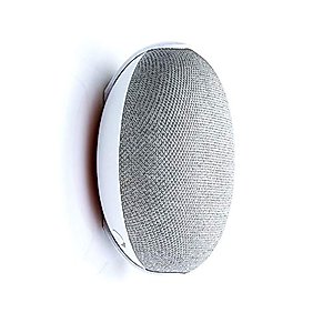 Fstop Labs 2 Pack Wall Ceiling Cabinet Mount Holder Stand Clip for Google Nest Home Mini Gen 1, Gen 2, Round Speaker Accessories (White) 2 Pack
