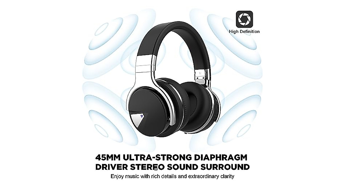 Active Noise Cancelling Bluetooth Headphones - 30H Playtime