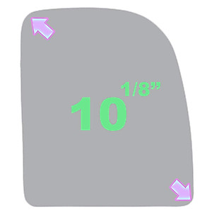 WLLW Mirror Glass Replacement for Ford E150/250/350/F250/F350/F450 Passenger Side