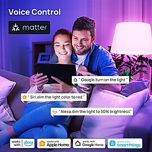 Consciot Smart Light Bulbs, WiFi Bluetooth Color Changing LED Light Bulb, Music Sync, 60W Equivalent Smart Bulb, A19 E26 RGBTW Light Bulbs That Works with Alexa/Google Home/Apple Home/Siri, 3 Pack