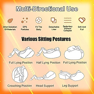 Bean Bag Sofa Cover (No Filler), Living Room Furniture PU Leather Washable Micro-Fiber Adult Beanbag Chair Outside Cover, Home Leisure Single Couch Bedroom Lazy Lounger Cover (Medium)