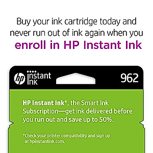 Original HP 962 Black, Cyan, Magenta, Yellow Ink Cartridges (4-pack) | Works with HP OfficeJet 9010 Series, HP OfficeJet Pro 9010, 9020 Series | Eligible for Instant Ink | 3YQ25AN