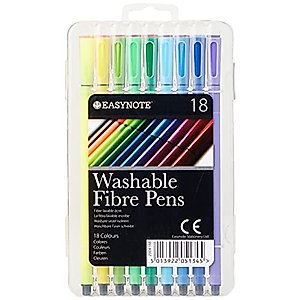 EasyNote Washable Fibre Pens (Pack of 18)