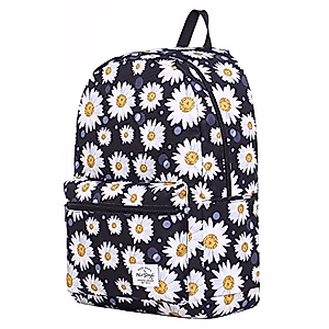 HotStyle TRENDYMAX Backpack for School Girls & Boys, Durable and Cute Bookbag with 7 Roomy Pockets, Daisies