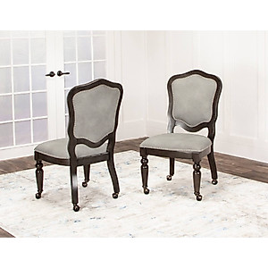 Sunset Trading Vegas Game and Dining Chair, Gray/Black/Off-white
