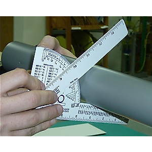 Pipe Caliper/Diameter Caliper and Ruler - Fractional - 3 Pack - White Styrene
